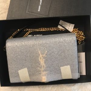 Saint Laurent | Bags | Saint Laurent Kate Ysl Tassel Chain Wallet ...